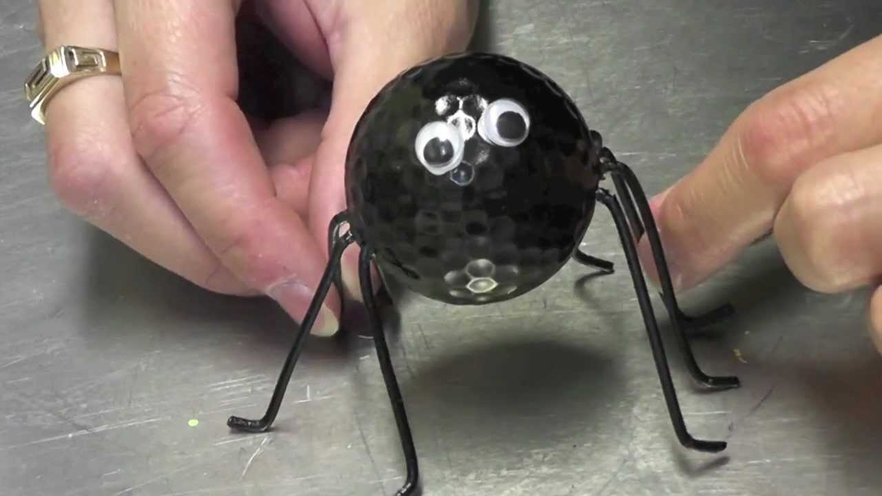 Halloween Spider Golf Ball Craft with Video Tutorial - Craft Klatch