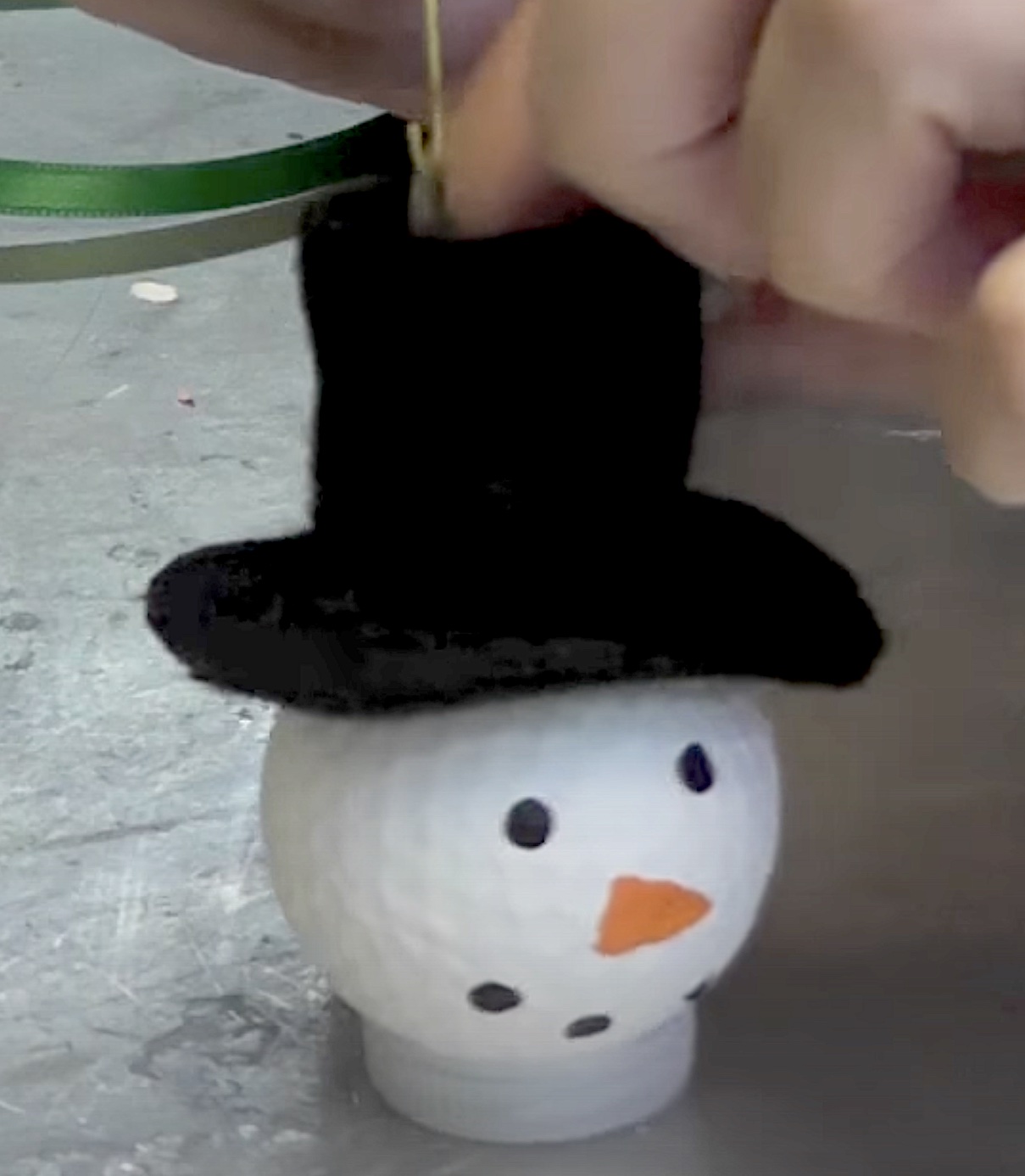 Golf Ball Snowman Christmas Tree Ornament with Video - Craft Klatch