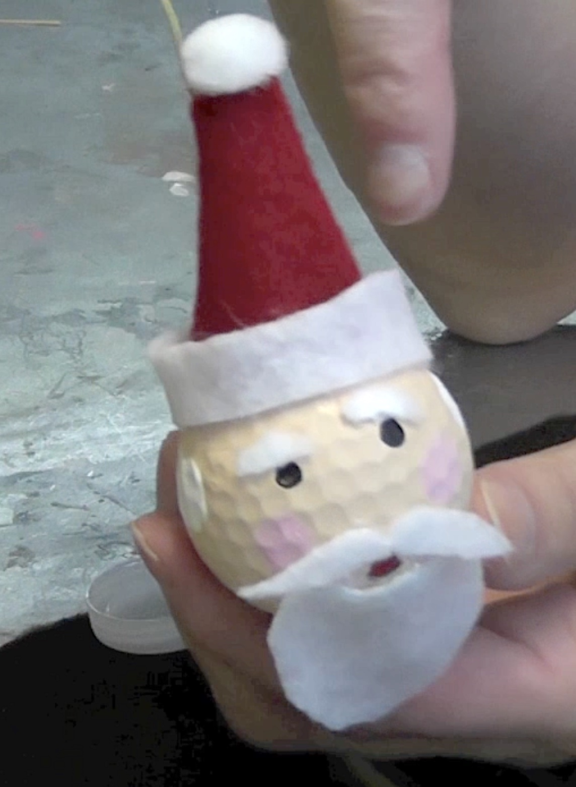 Fun Santa Ornament Golf Ball Craft with Video Tutorial - Craft Klatch