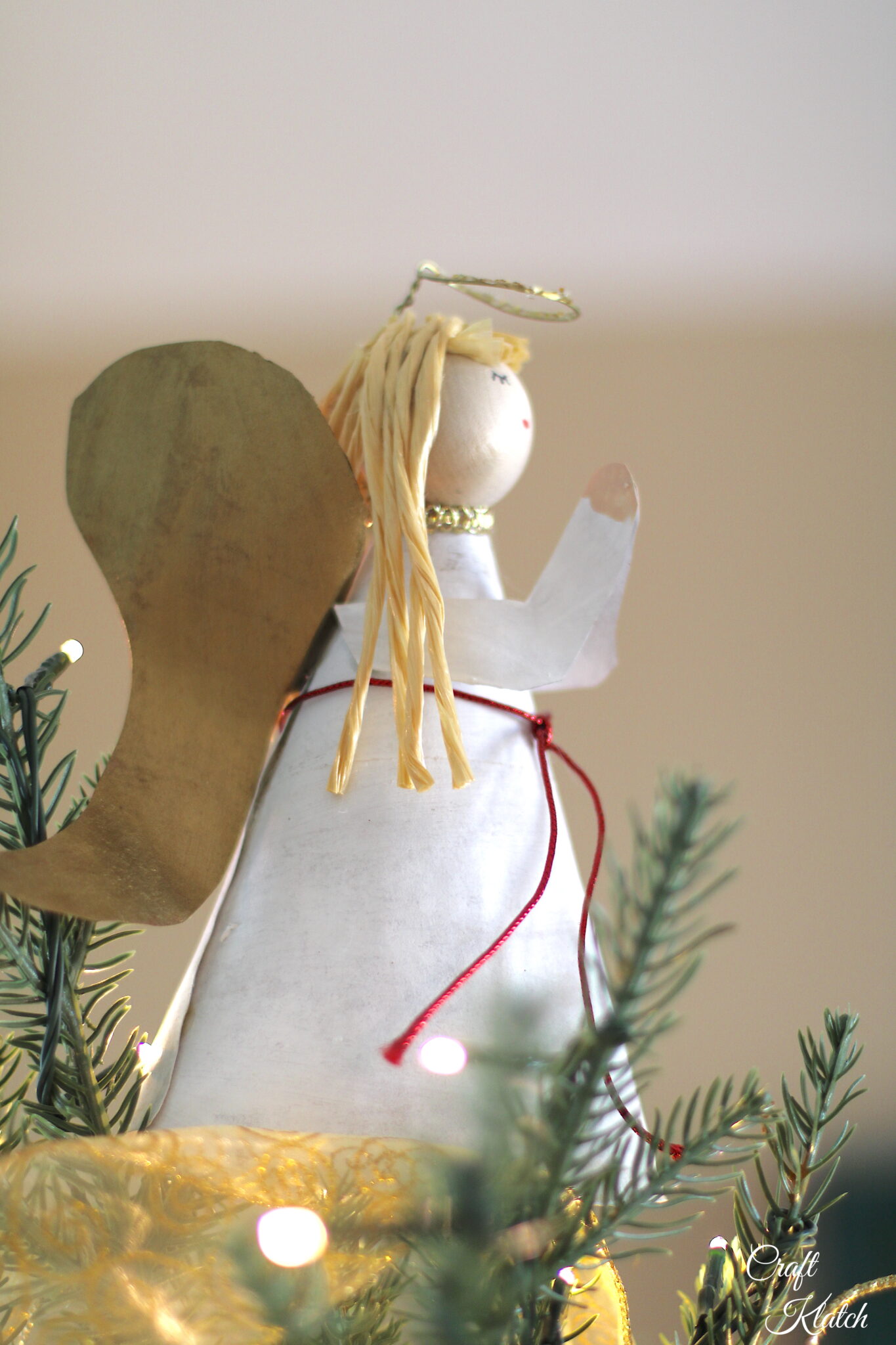 How to Make An Angel Tree Topper Out of Recycled Materials - Craft Klatch