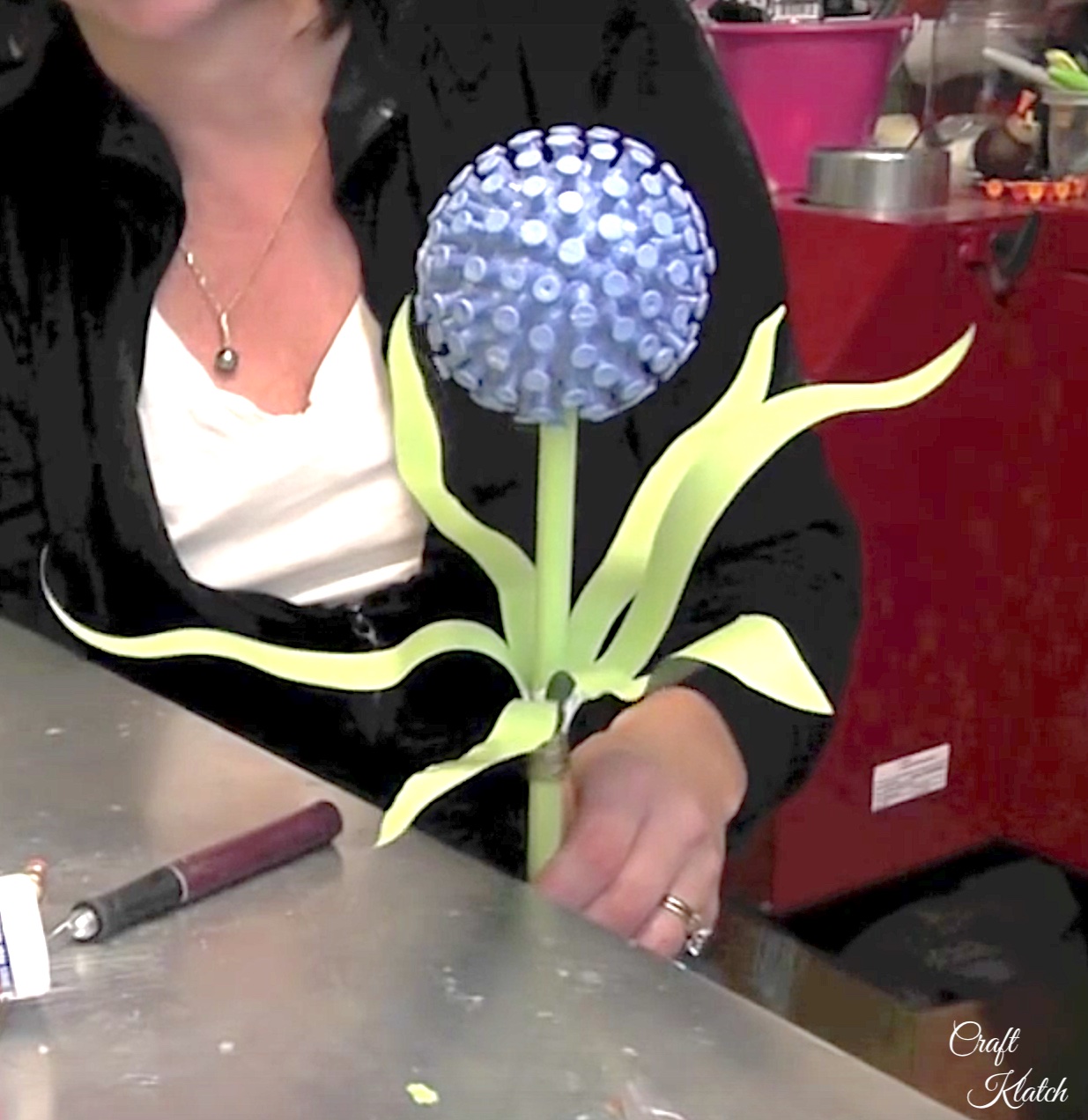 Recycled Flower Garden Art Craft Project - Craft Klatch