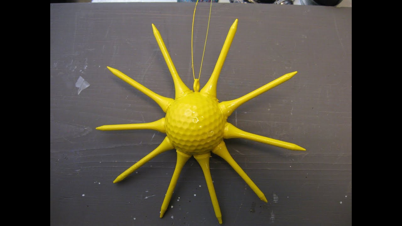 Golf Ball Sun Craft with Video Tutorial - Craft Klatch