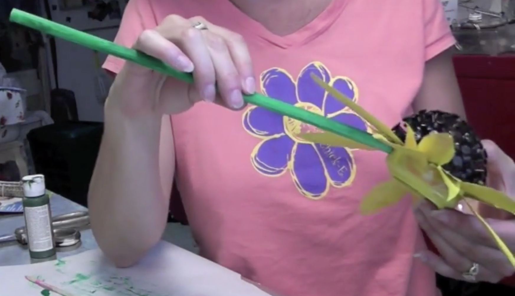 Recycled Sunflower Garden Art Craft Tutorial - Craft Klatch