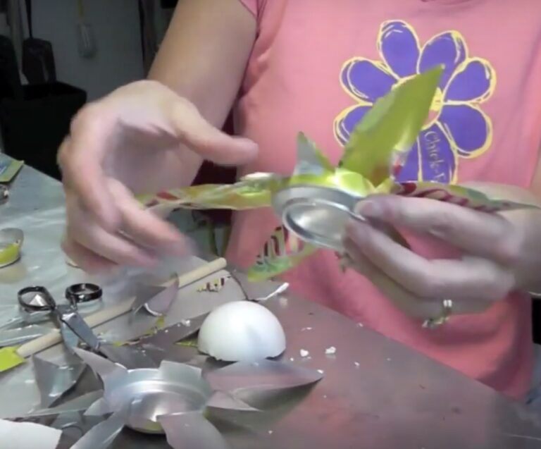 Recycled Sunflower Garden Art Craft Tutorial - Craft Klatch