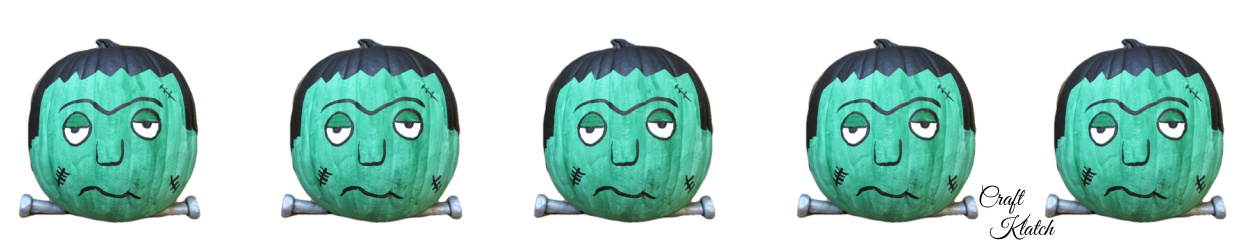 Frankenstein Painted Pumpkin for Halloween [Video] - Craft Klatch