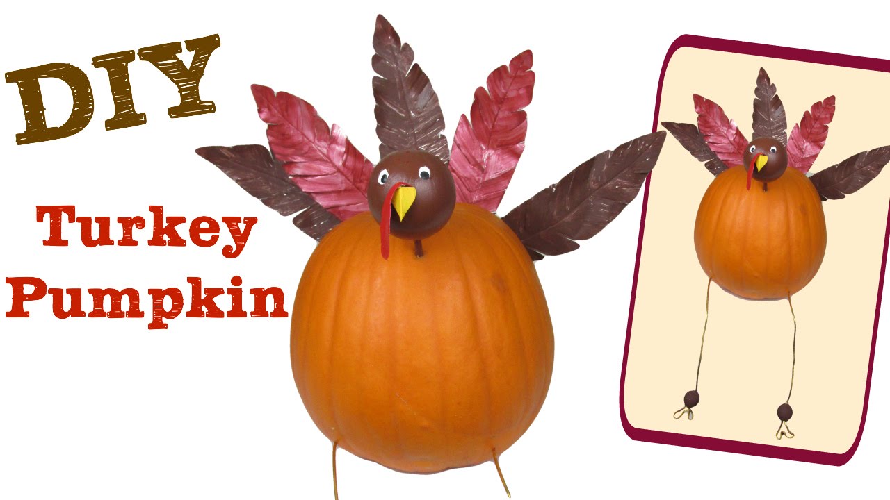 Turkey Pumpkin for Thanksgiving DIY - Craft Klatch