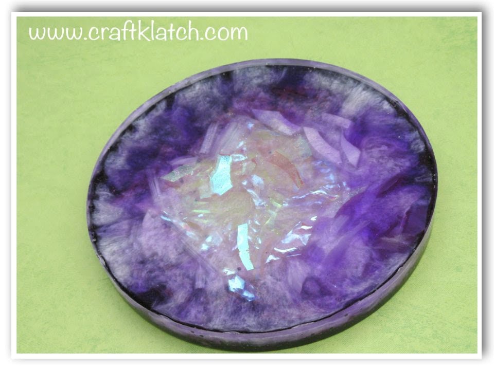 DIY Faux Geode Coaster - Another Coaster Friday - Craft Klatch