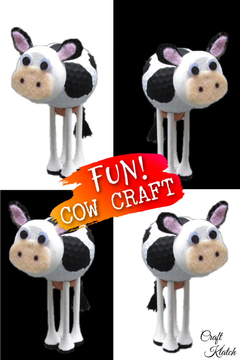 Cow Recycling Golf Ball Craft DIY with Video Tutorial - Craft Klatch