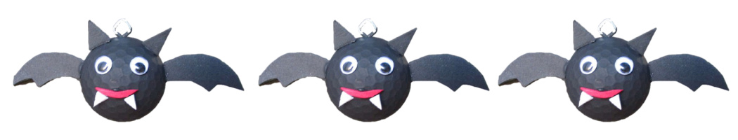 Bat Decoration For Halloween | Recycling Golf Ball Craft - Craft Klatch