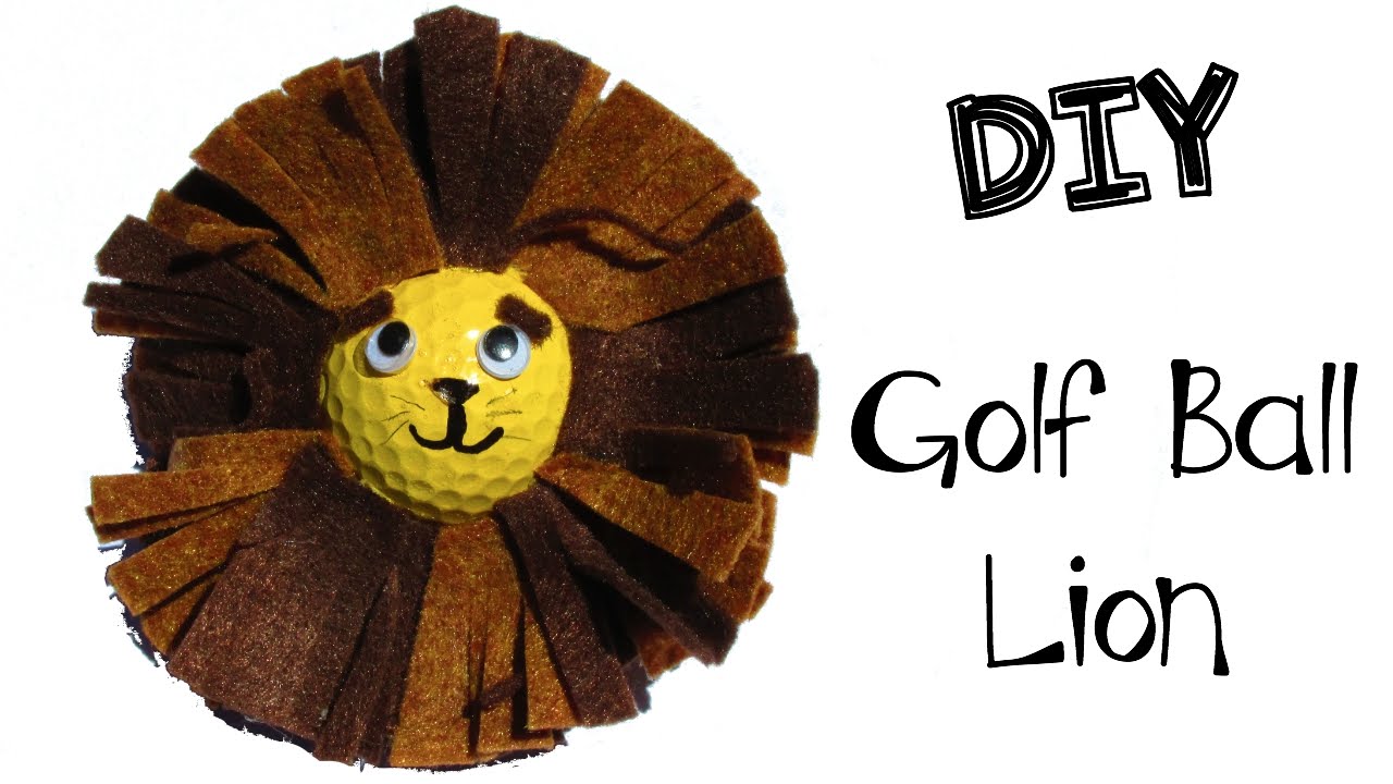 Golf Ball Lion DIY - Recycling Golf Ball Series ~ Craft Tutorial ...