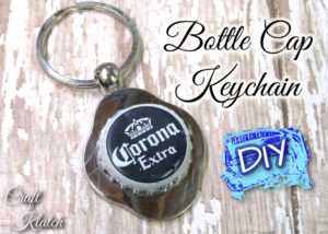 DIY Father's Day Beer Bottle Cap Keychain - Craft Klatch