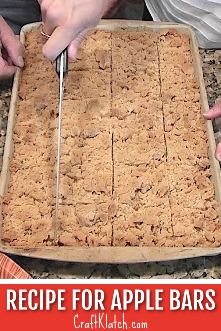 Recipe for Apple Bars with Video Tutorial - Craft Klatch