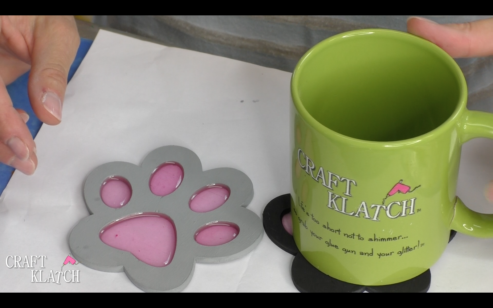 Pet Paw Coasters DIY ~ Another Coaster Friday ~ Craft Klatch - Craft Klatch