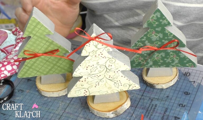 DIY Scrapbook Paper Christmas Trees ~ Christmas Crafts - Craft Klatch