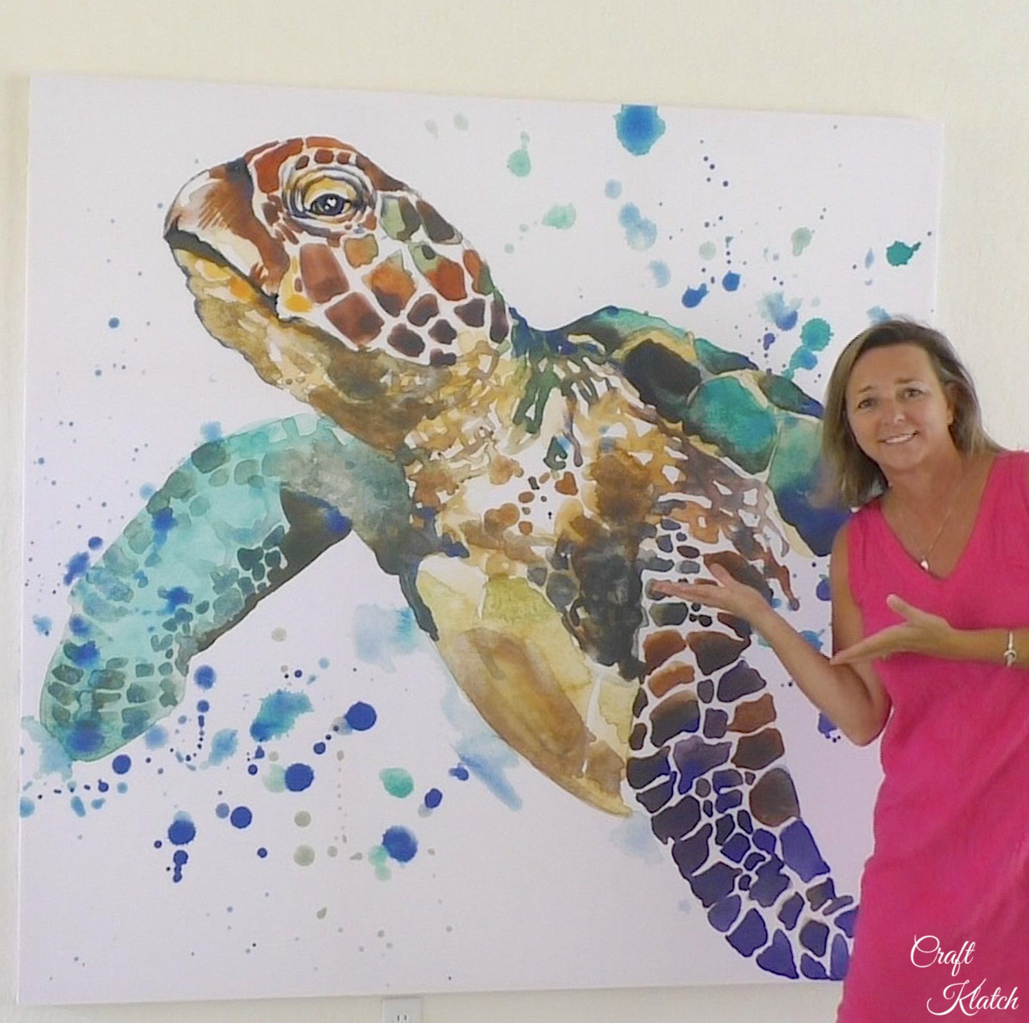 Sea Turtle Large Wall Art DIY - Craft Klatch
