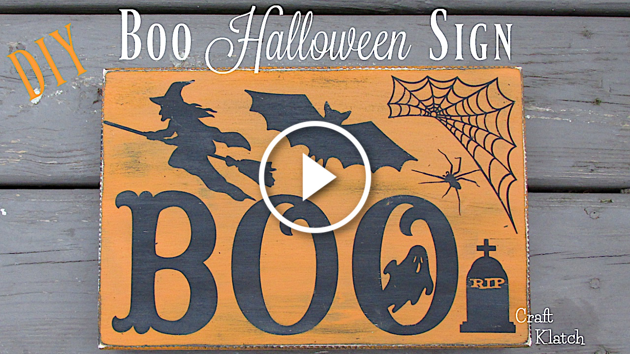 Halloween Sign Cricut DIY | Halloween Crafts - Craft Klatch