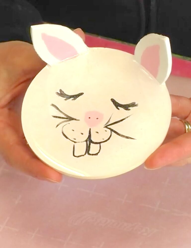 Cute Easter Bunny Resin Coaster DIY - Craft Klatch