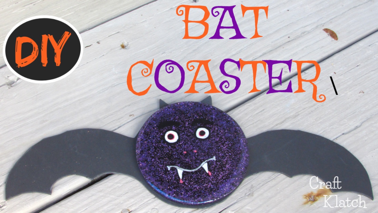 Halloween Bat Craft Coaster DIY - Craft Klatch