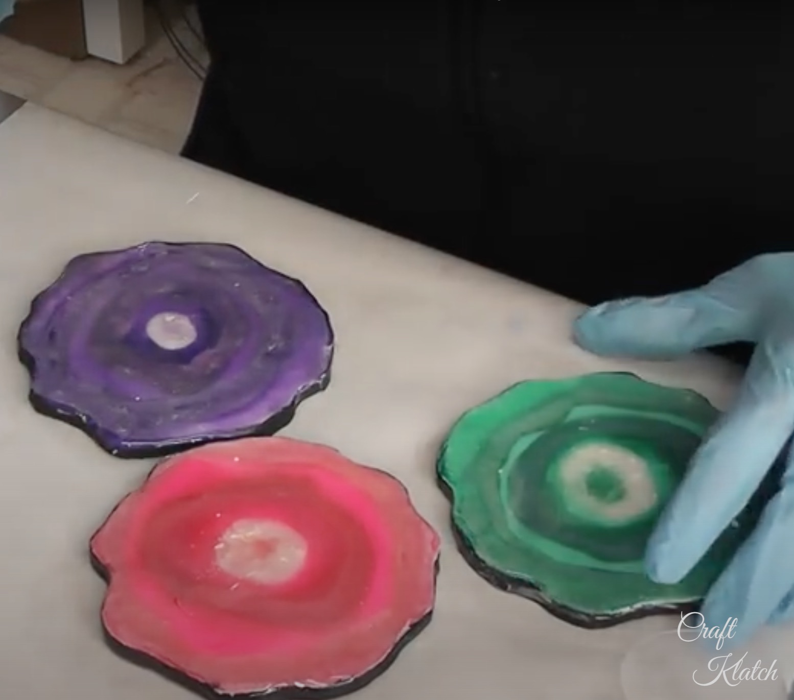 Glam Glitter Geode Coasters DIY ~ Craft Klatch Another Coaster Friday ...