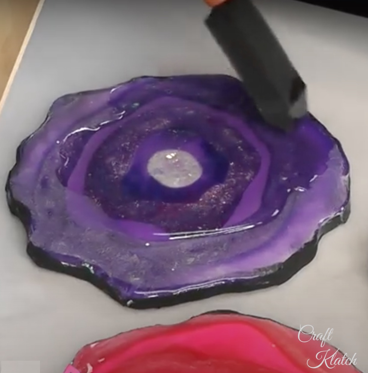 Glam Glitter Geode Coasters DIY ~ Craft Klatch Another Coaster Friday ...
