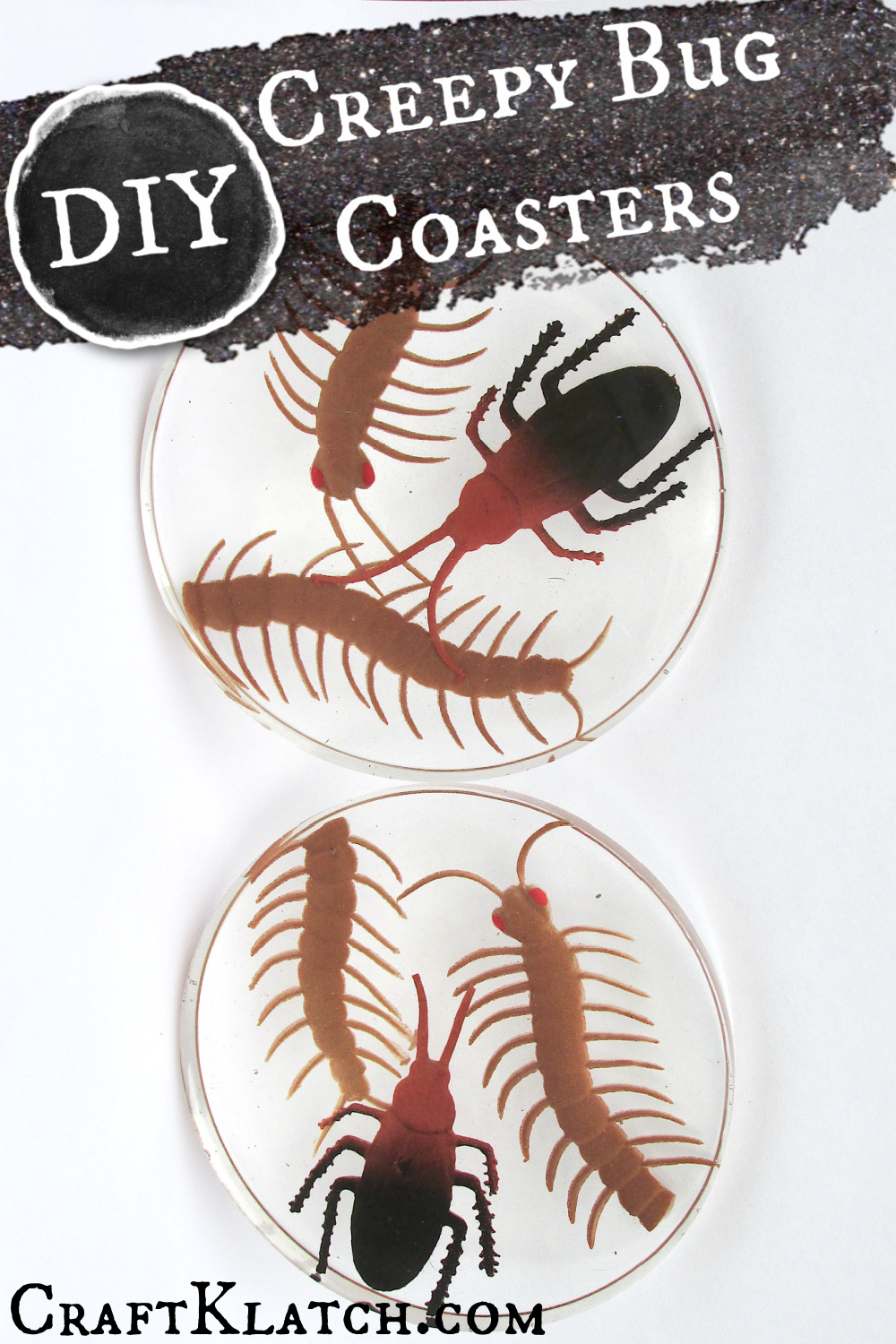 Creepy Bug Halloween Coasters | Another Coaster Friday - Craft Klatch