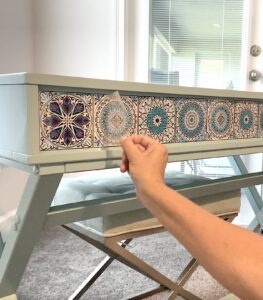 Tile Stickers for a Desk Makeover DIY - Craft Klatch