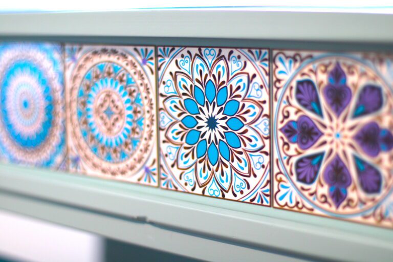Tile Stickers for a Desk Makeover DIY - Craft Klatch