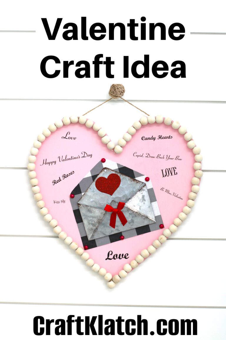 Valentine Craft Idea Using a Dollar Tree Heart with Video - Craft Klatch