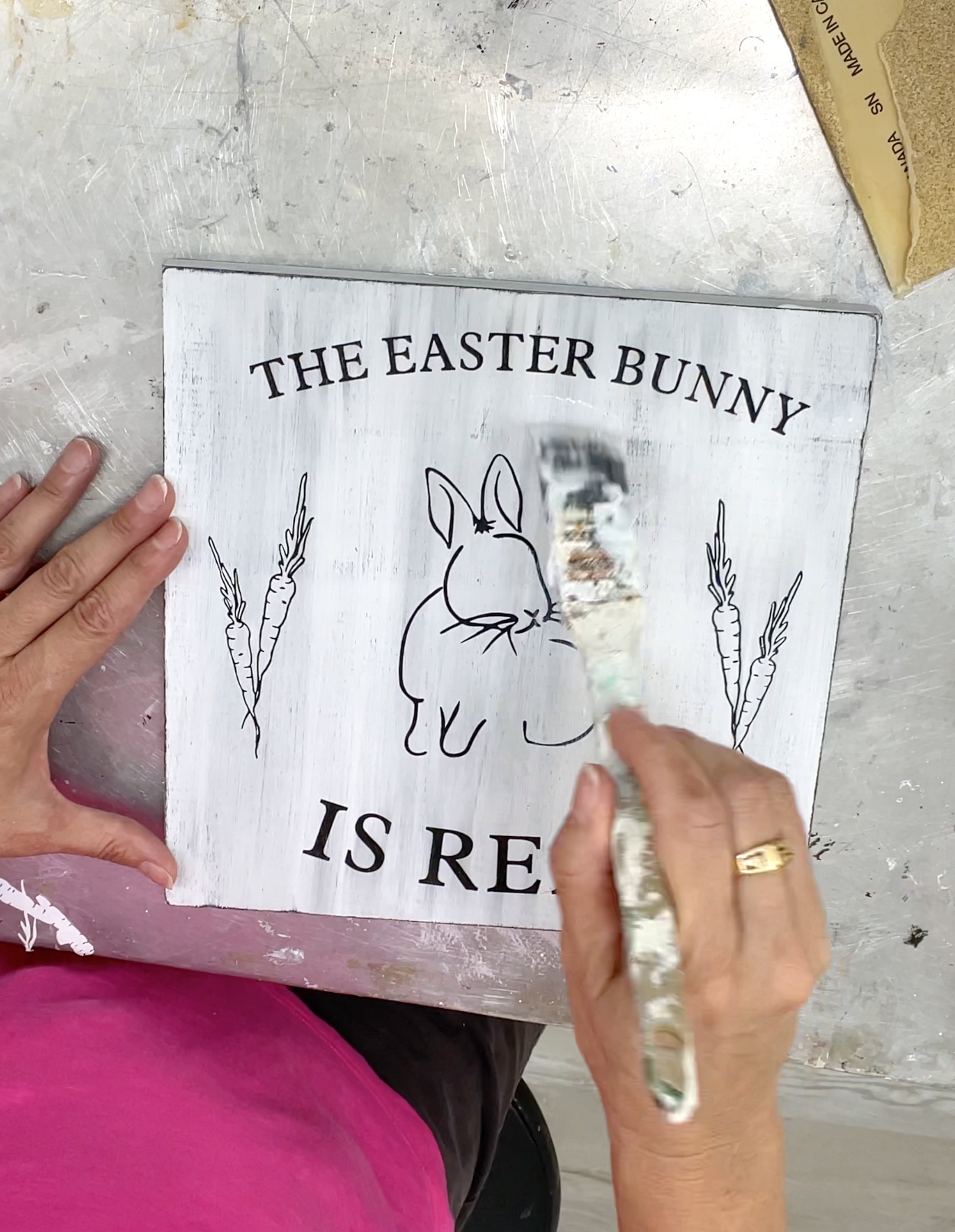 The Easter Bunny is Real Sign DIY [Video] - Craft Klatch