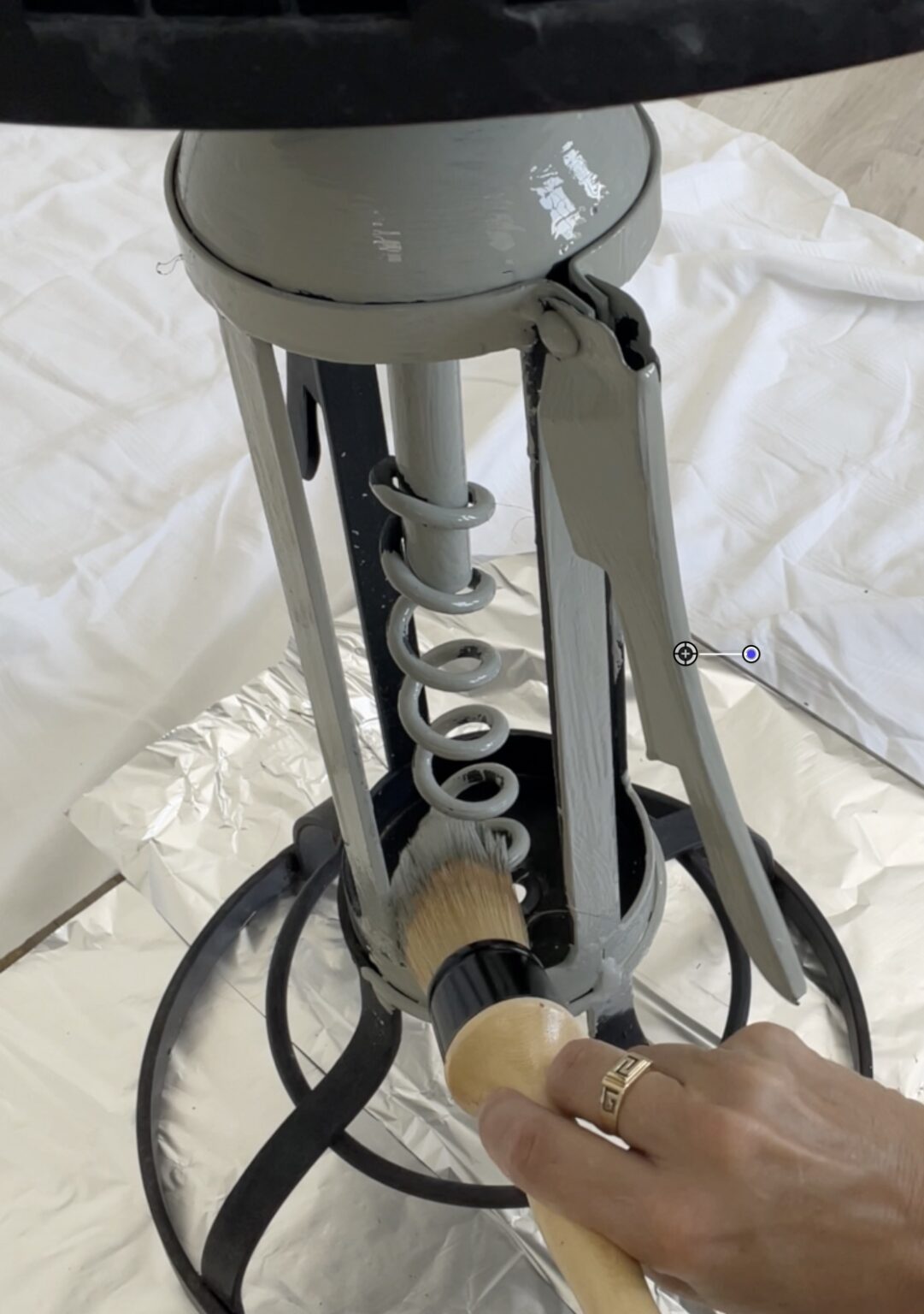 Wine and Paint Corkscrew Table Makeover - Craft Klatch