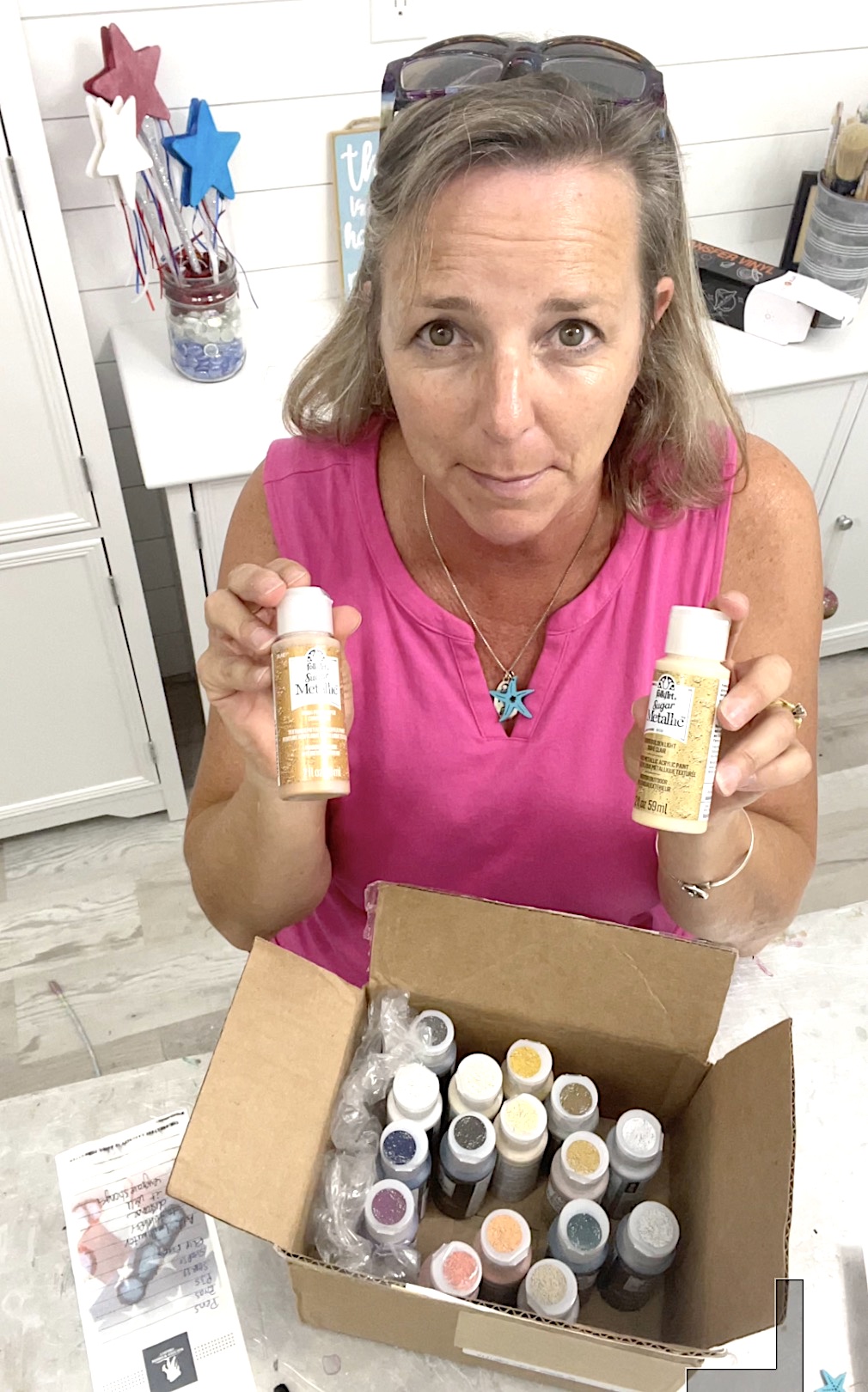 Plaid Sugar Metallic Paints DIY w/ Video Tutorial - Craft Klatch