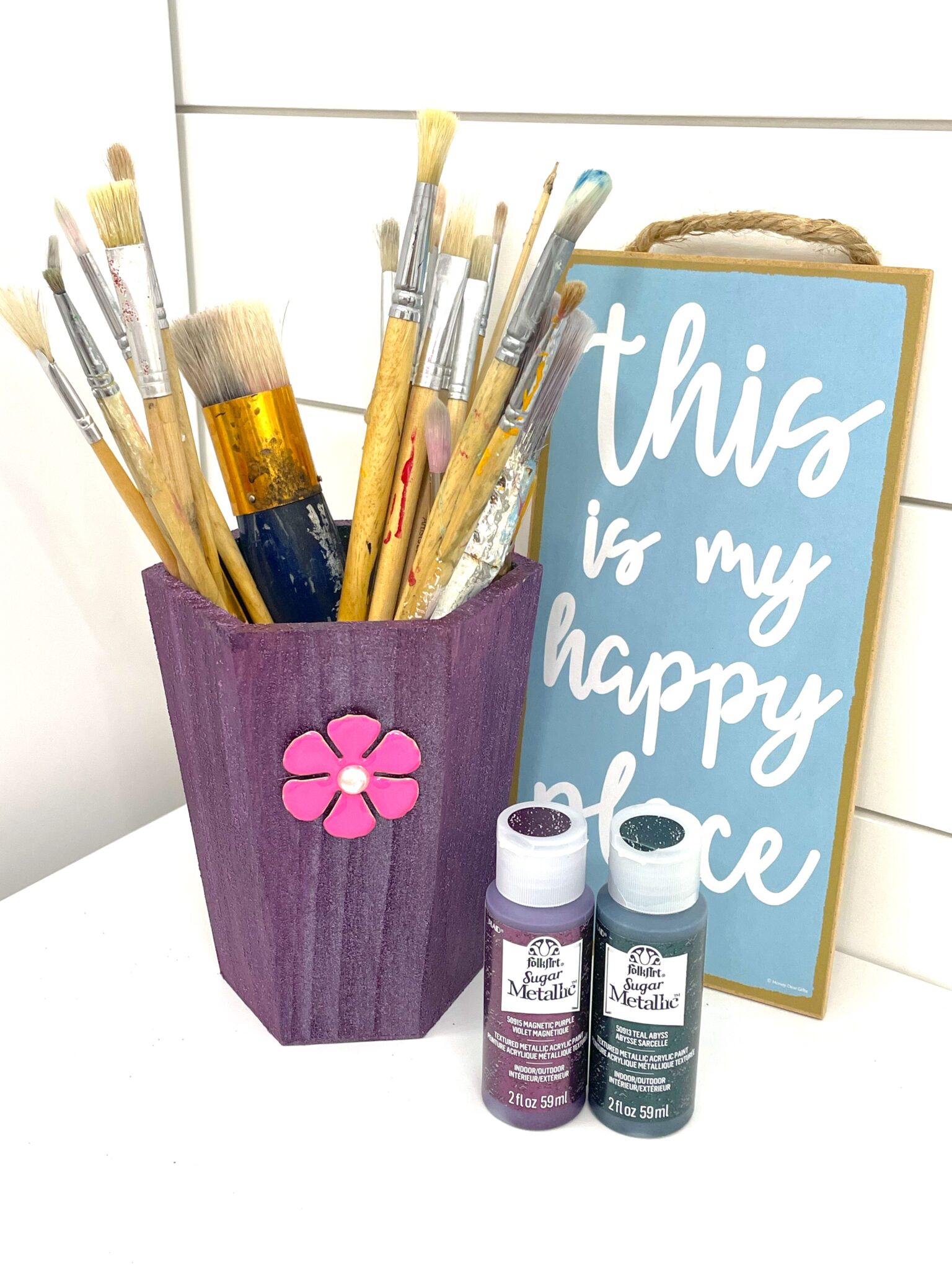 Plaid Sugar Metallic Paints DIY w/ Video Tutorial - Craft Klatch