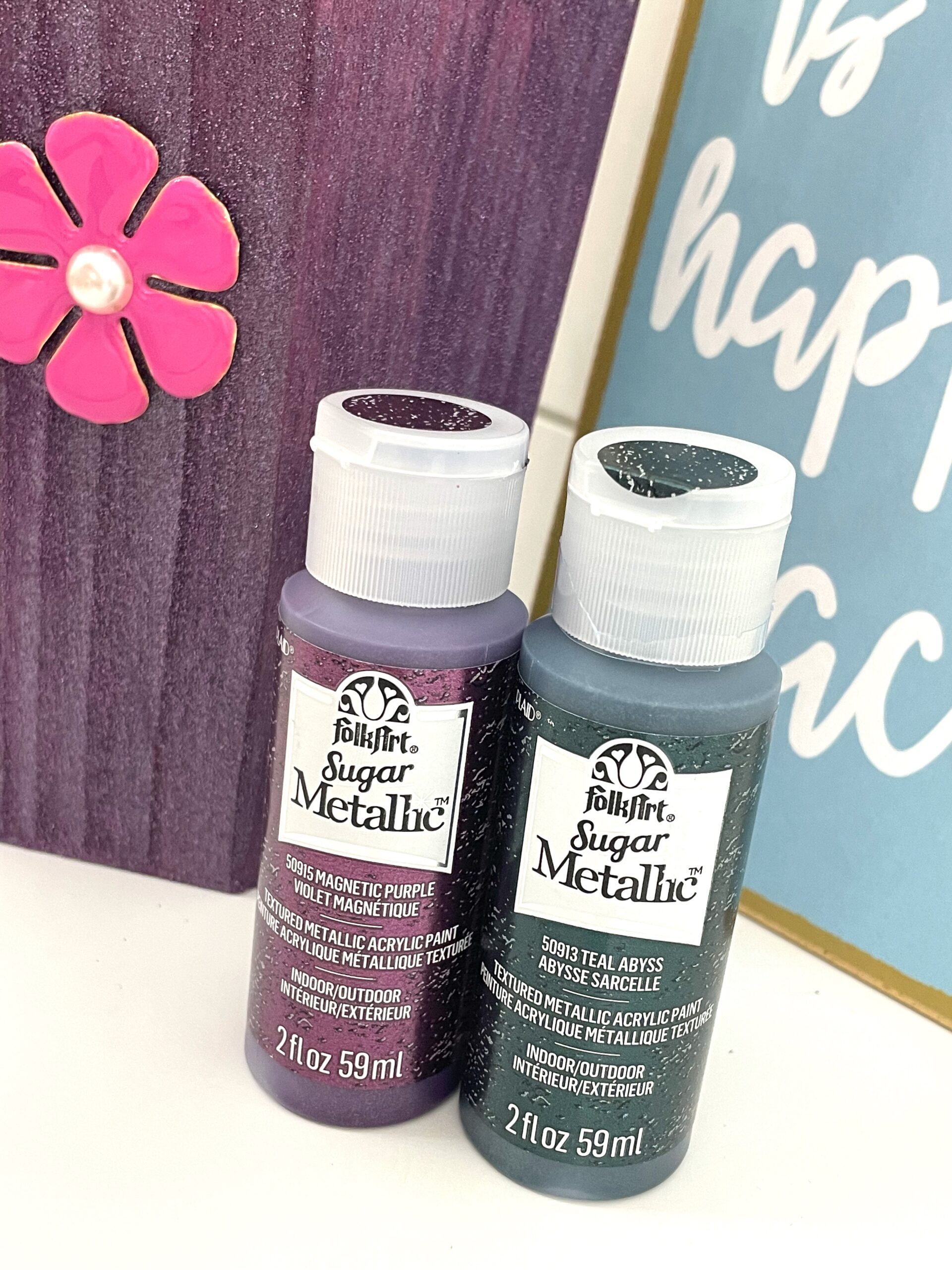 Plaid Sugar Metallic Paints DIY w/ Video Tutorial - Craft Klatch