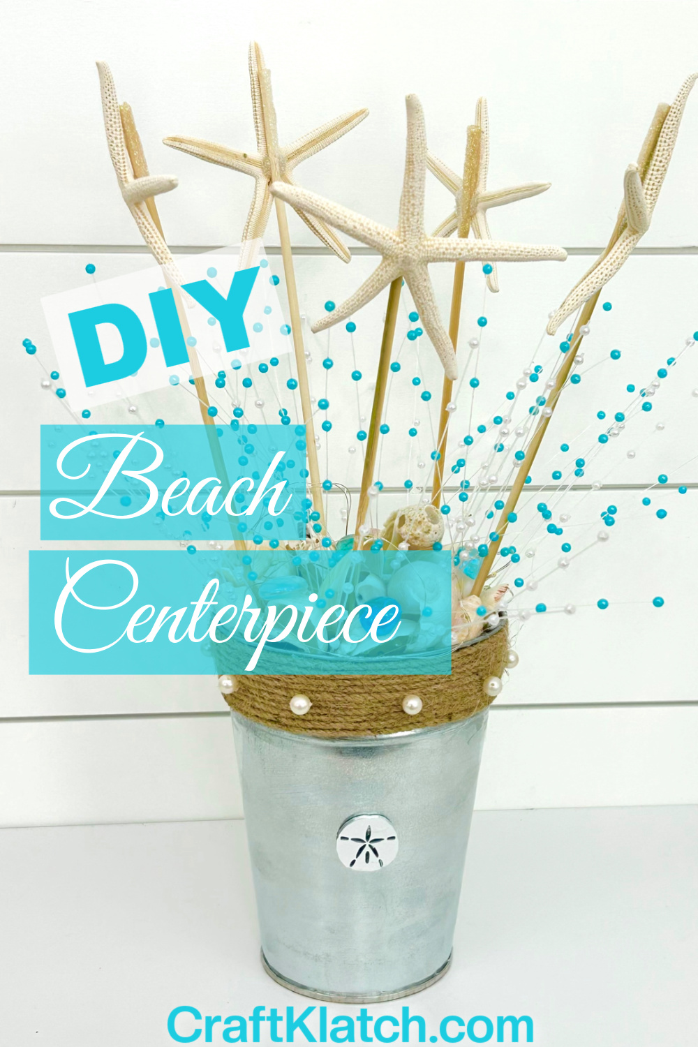 How to Make a Beachy Bridal Shower Centerpiece - Craft Klatch