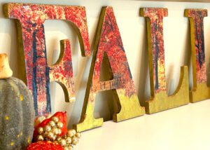 How to Decoupage Wood Letters for Fall Crafts - Craft Klatch