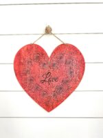 Dollar Tree Distressed Heart for Valentine's Day - Craft Klatch