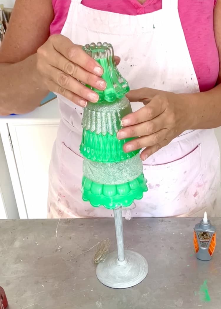 Glass Christmas Tree Craft for the Holidays - Craft Klatch