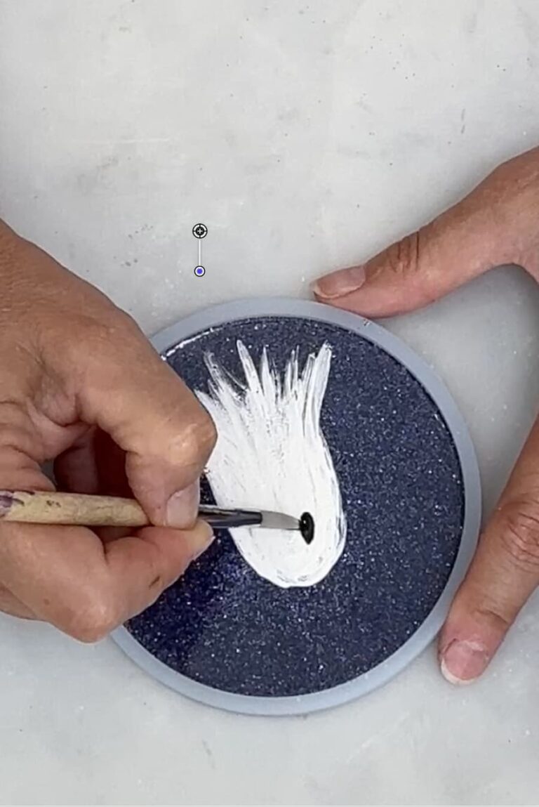 How to Paint a Ghost on a Resin Coaster | Halloween DIY Craft - Craft ...