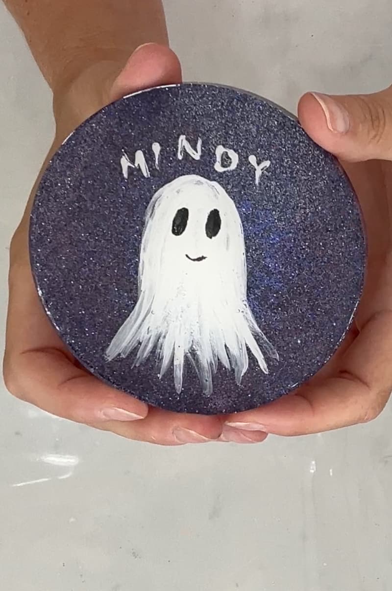 How to Paint a Ghost on a Resin Coaster | Halloween DIY Craft - Craft ...