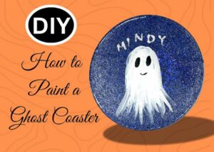 How to Paint a Ghost on a Resin Coaster | Halloween DIY Craft - Craft ...