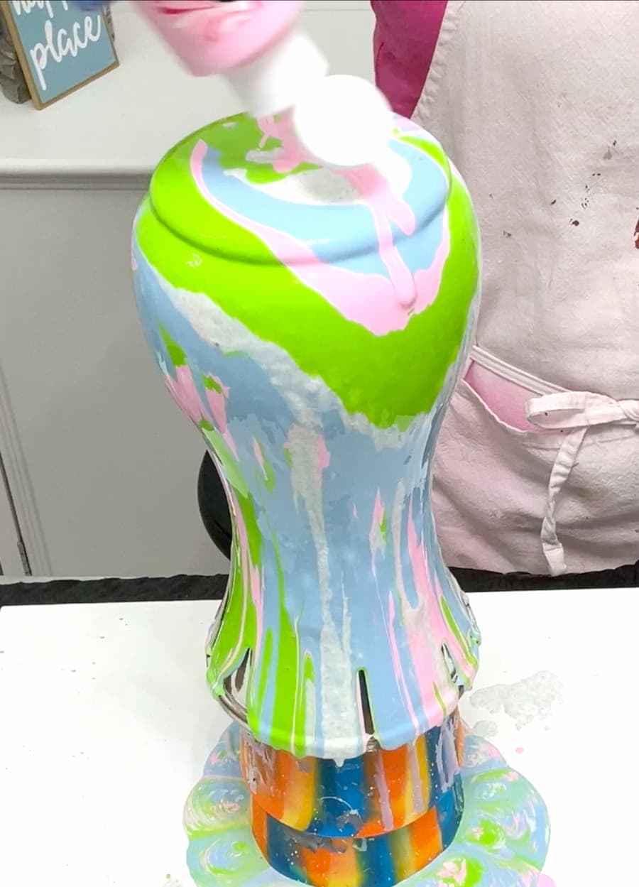 5 Steps to Create a Pretty Vase with Acrylic Paint Pour DIY - Craft Klatch