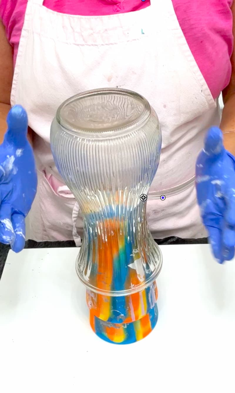 5 Steps to Create a Pretty Vase with Acrylic Paint Pour DIY - Craft Klatch