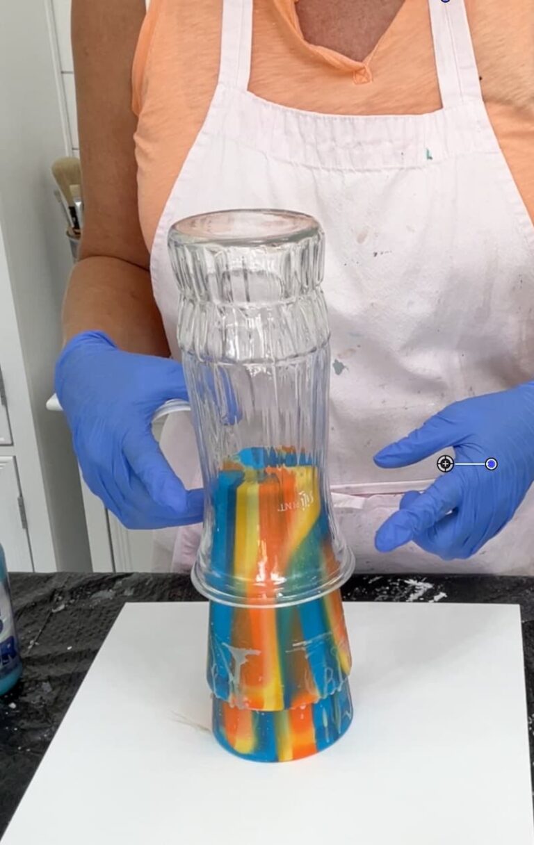 So Simple! Acrylic Paint Pour DIY Vase - Craft Klatch